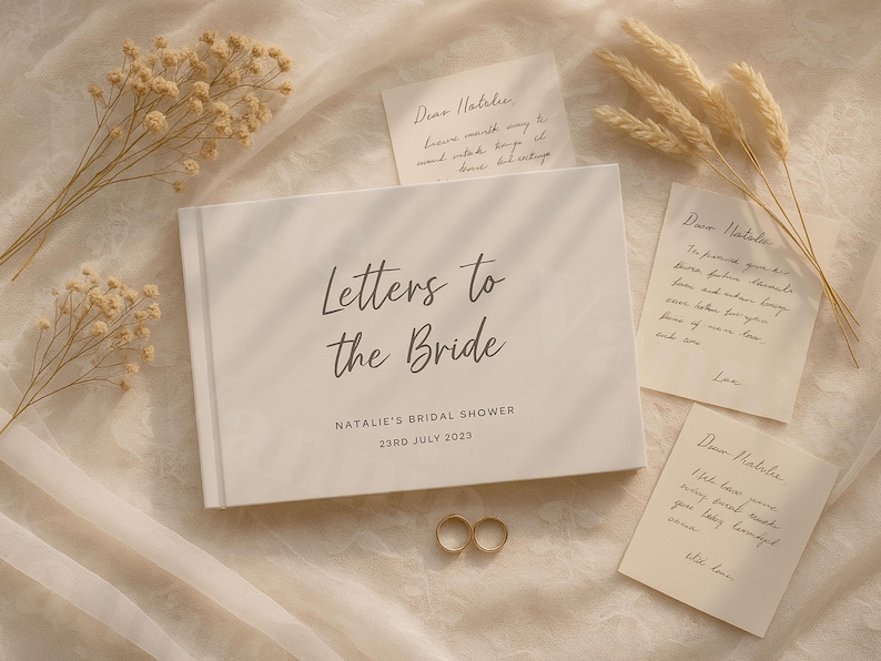 Custom Letters to the Bride Book • Bridal Shower Memory Scrapbook ...