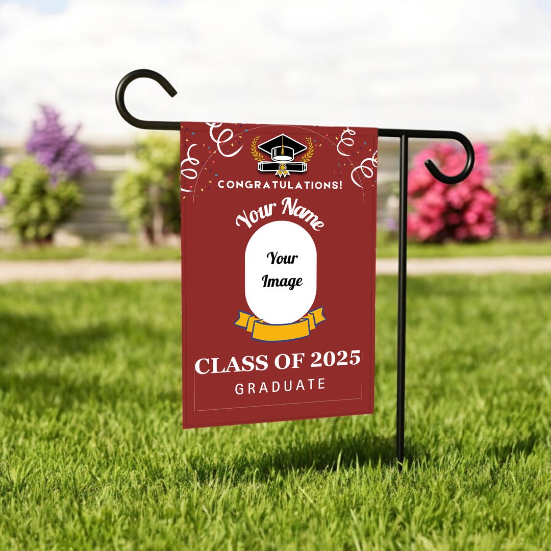 Custom Graduation Flag, Graduate Yard Sign, College Grad Flag, College ...