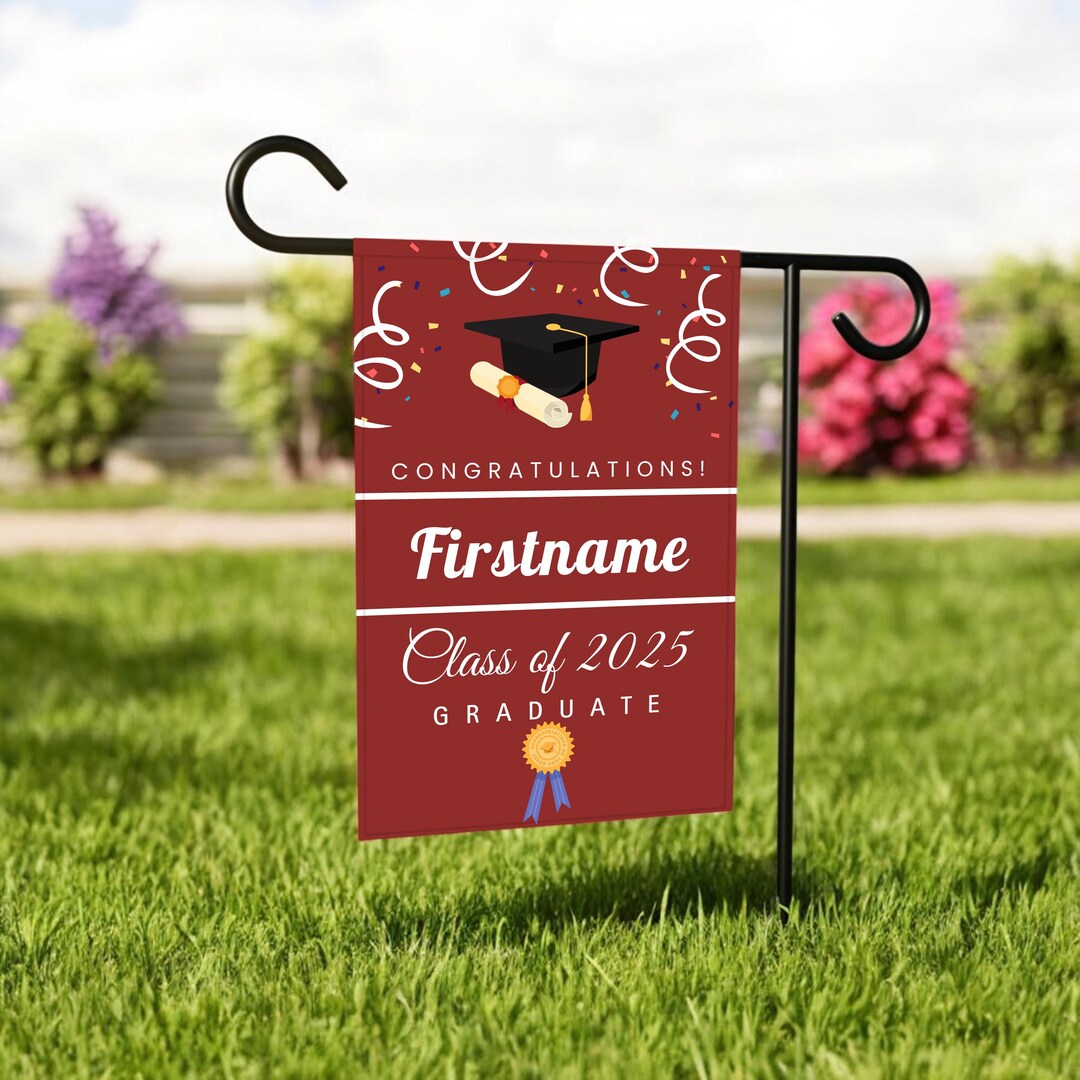 Custom Graduation Flag, Graduate Yard Sign, College Grad Flag, College ...