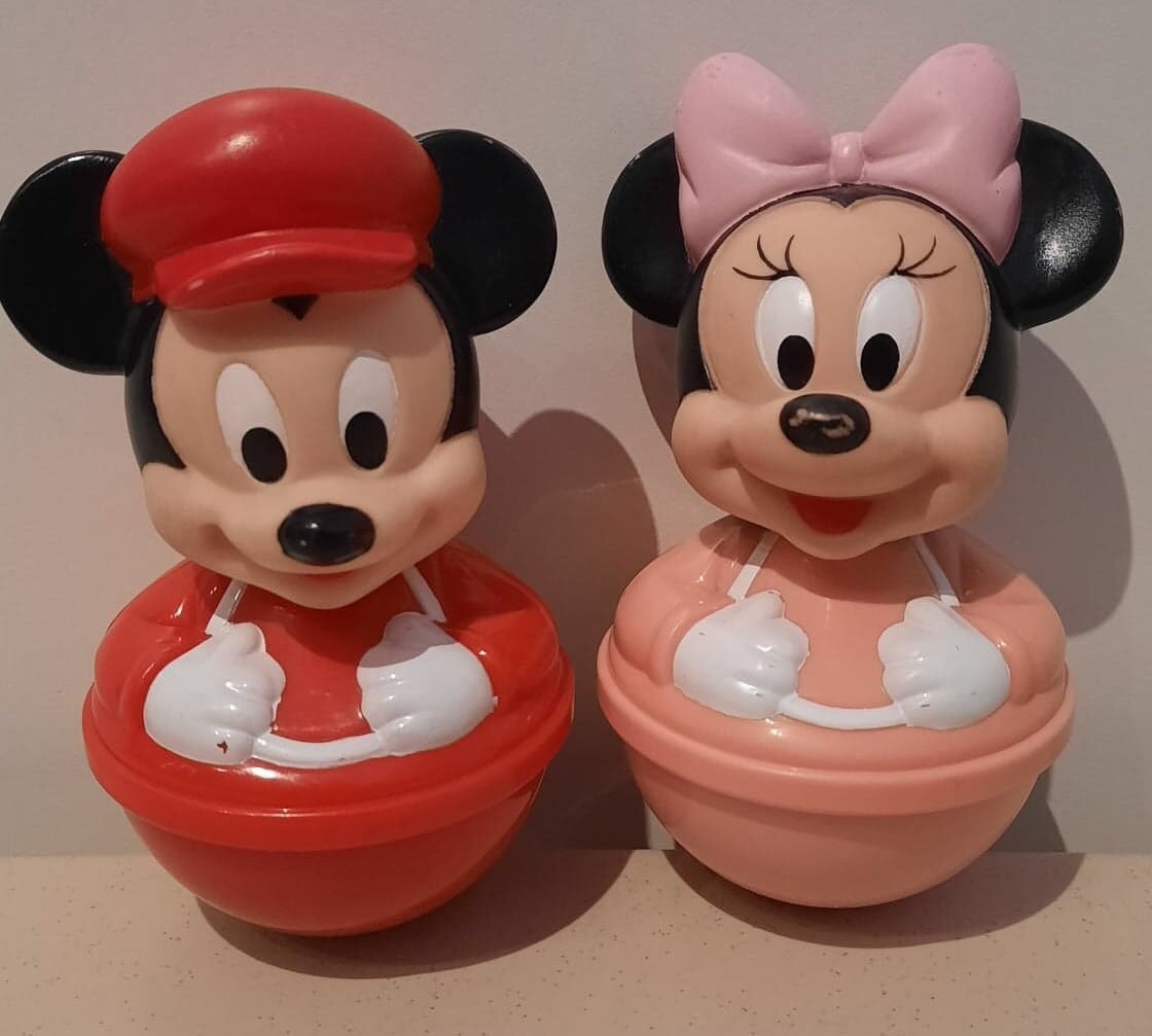 Weeble Mickey Mouse 1970's Wobble Push Won't Fall Down Vintage - Etsy