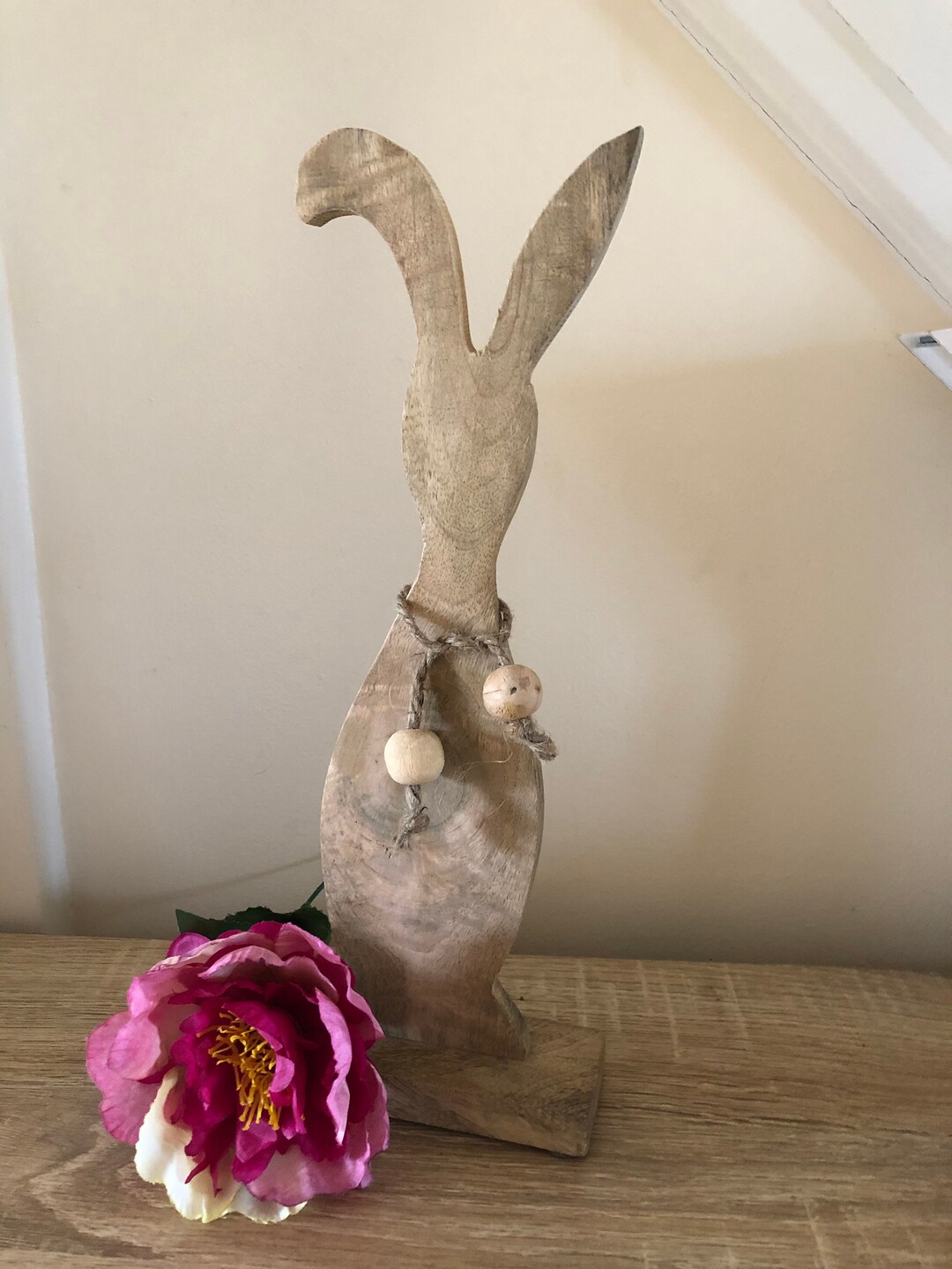 Wooden Rabbit Decoration - Large - Etsy