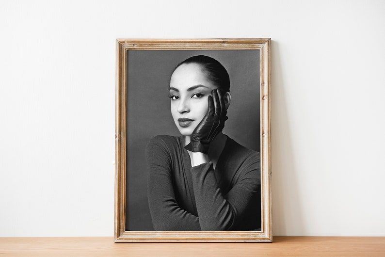 Sade Adu Poster, Black and White Picture, Wall Decor, Wall Art - Etsy
