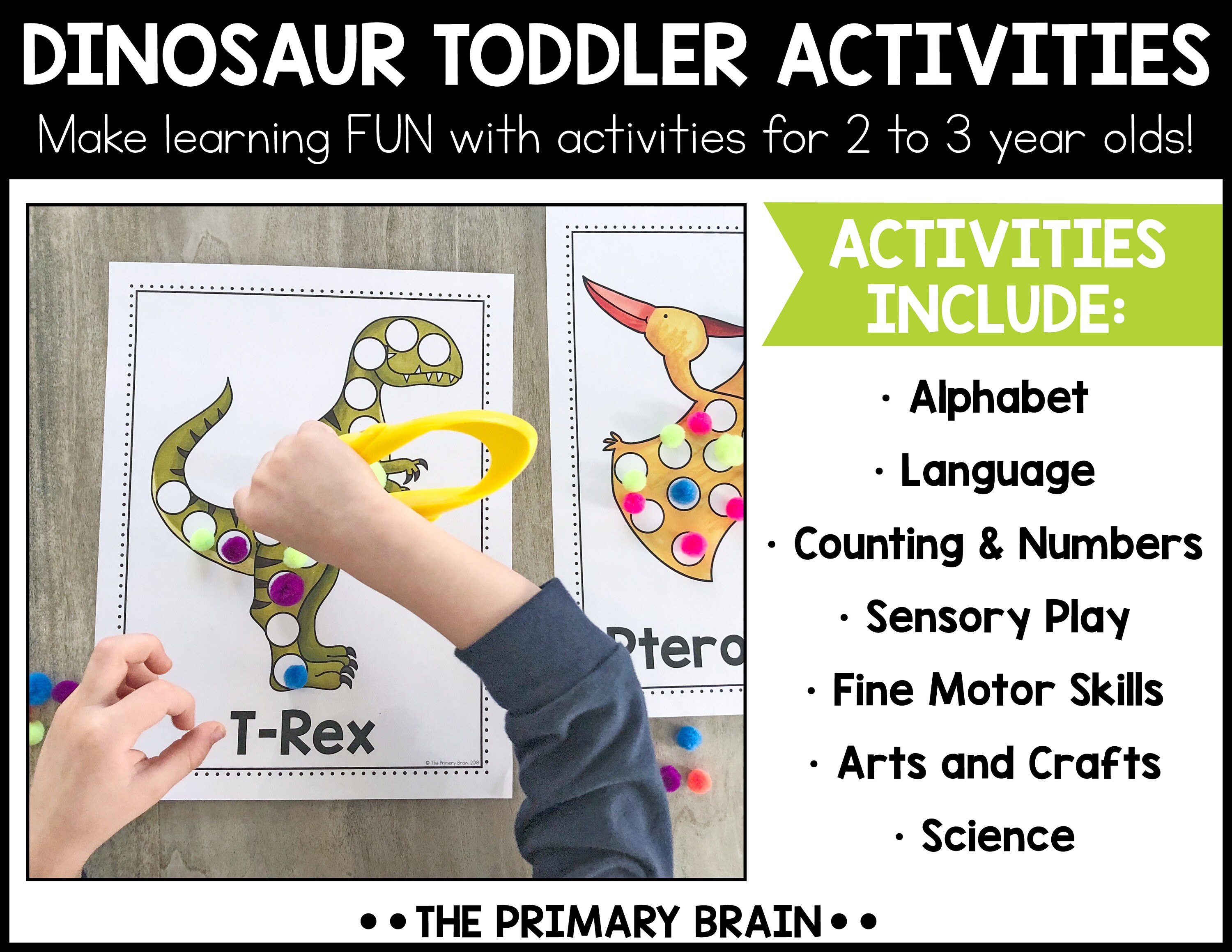 Dinosaur Toddler Activities: Homeschool Preschool Curriculum (digital ...
