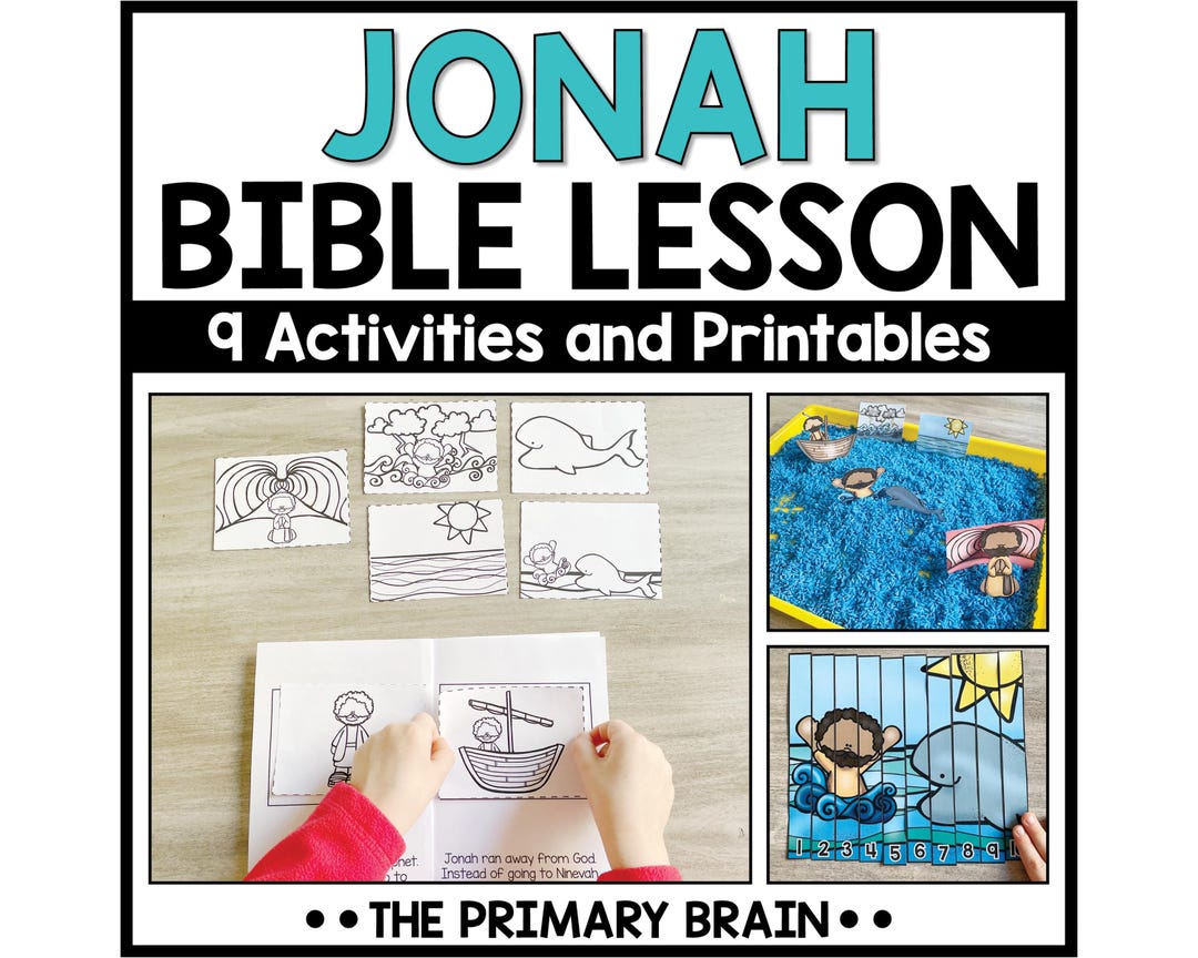 Jonah and the Whale Bible Lesson: Sunday School Curriculum (digital ...