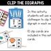 Digraphs Clip Cards for Phonics Task Card Boxes Literacy - Etsy