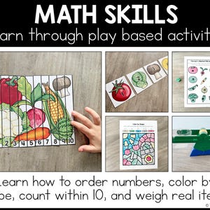 Farmer's Market Preschool Curriculum: Fruits & Vegetables Activities ...