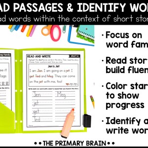 CVC Words Reading Practice Printable Worksheets | NO PREP Phonics ...