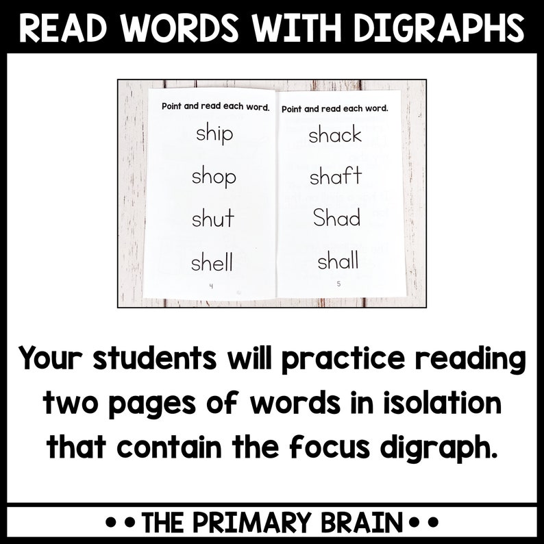 Digraphs Printable Books | Stories for Teaching Reading and Fluency ...