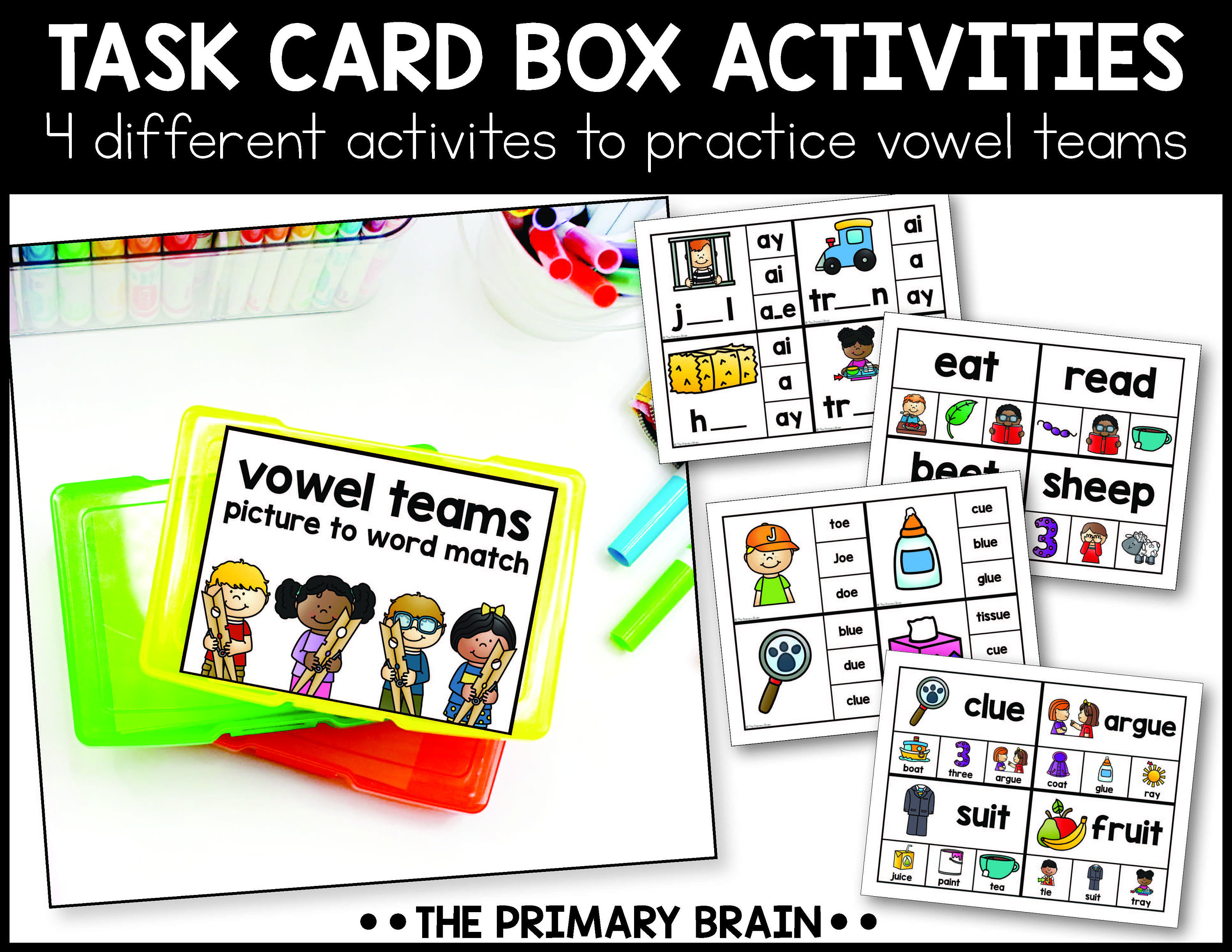 Long Vowel Teams Phonics Skills Bundle, Hands-on Independent Practice ...