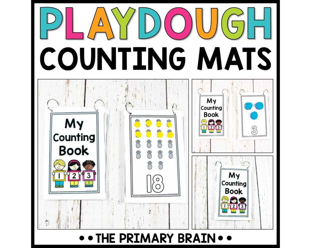 Counting Playdough Mats | Play Dough Cards to Learn to Count From 1 to ...