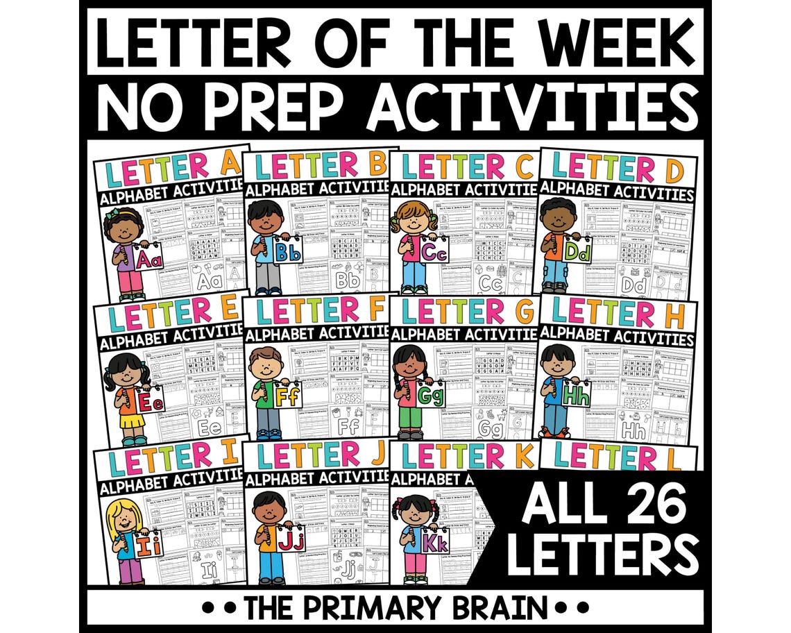 Letter of the Week Alphabet Practice Packets - Etsy