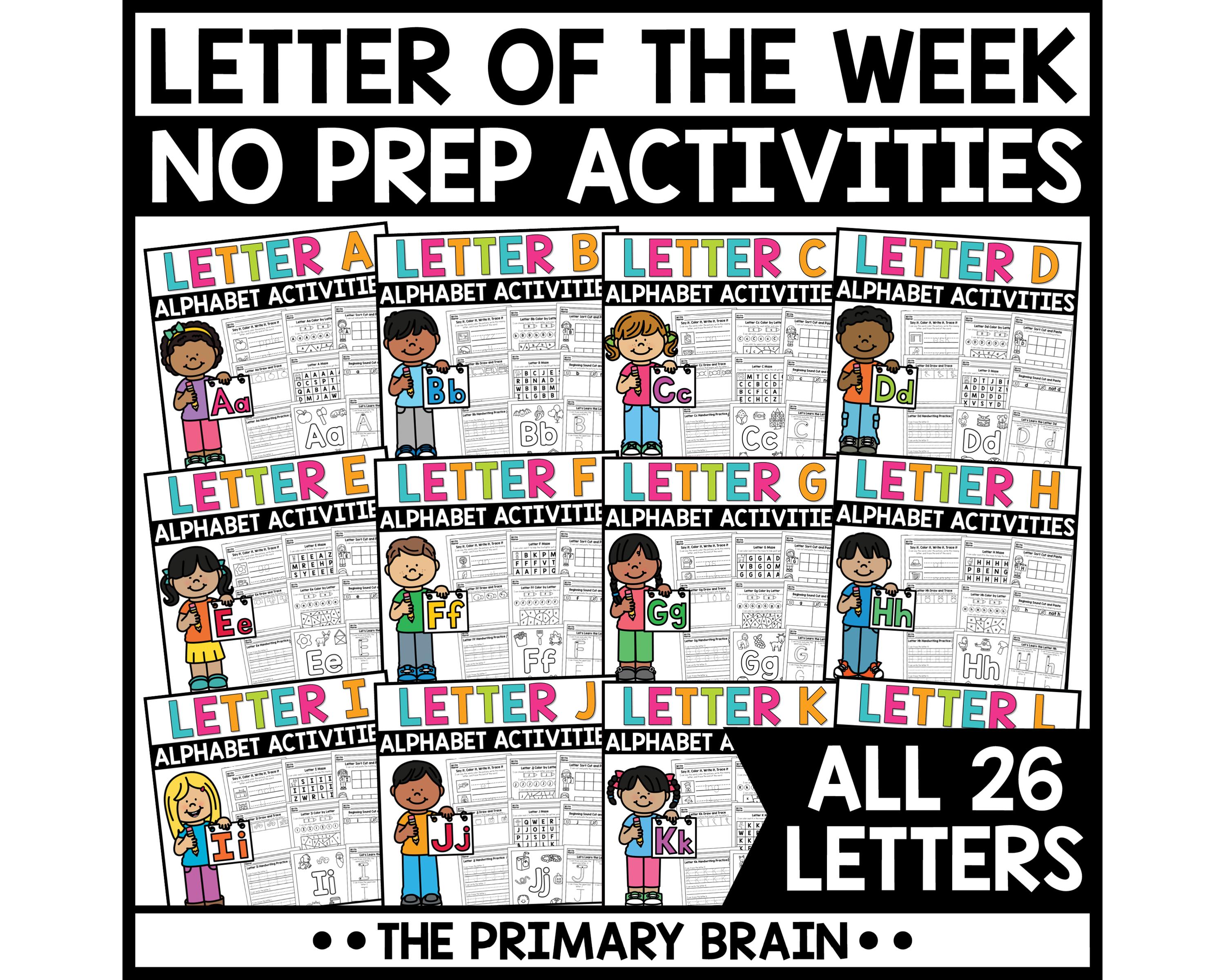 Letter of the Week Alphabet Practice Packets - Etsy
