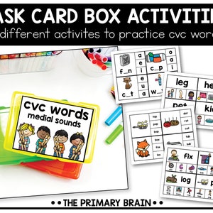 CVC Words Phonics Activities, Independent Practice for Homeschool and ...