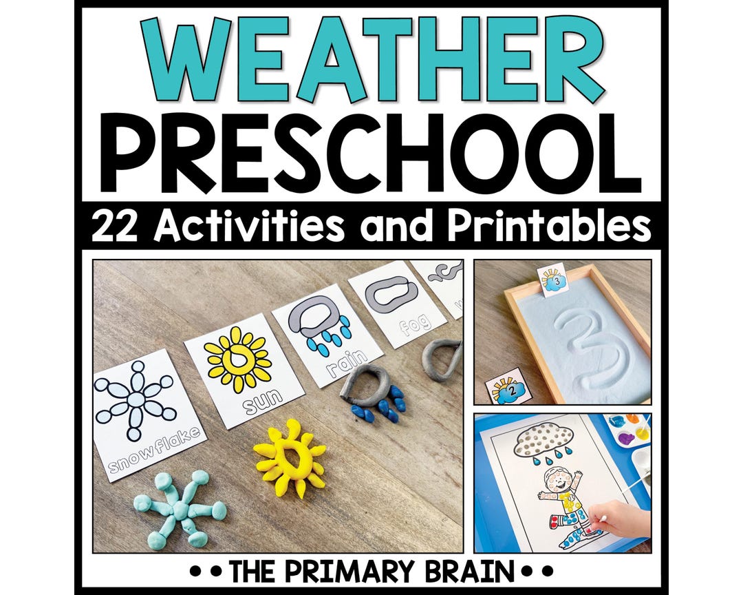 Weather Preschool Curriculum: 22 Activities, Homeschool Lesson Plans ...