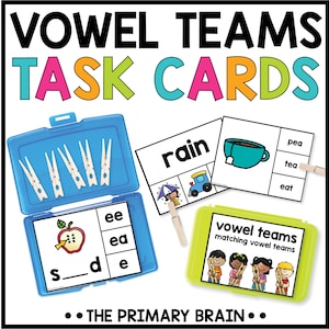 Phonics Clip Cards for Task Card Boxes BUNDLE - CVC Words, Blends ...