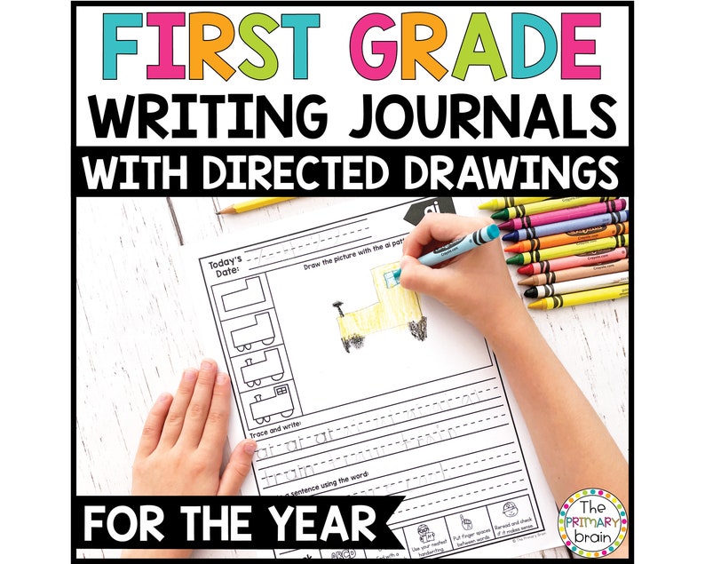 Daily Writing Journal for 1st Grade With Handwriting & Directed ...