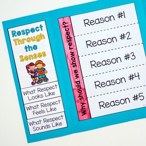 Respect Lapbook Activity, Social Emotional Learning Writing Craft - Etsy