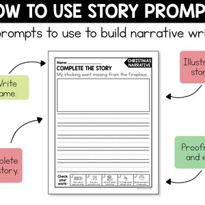 Christmas Story Writing Prompts: December Writing Activities (PDF) - Etsy