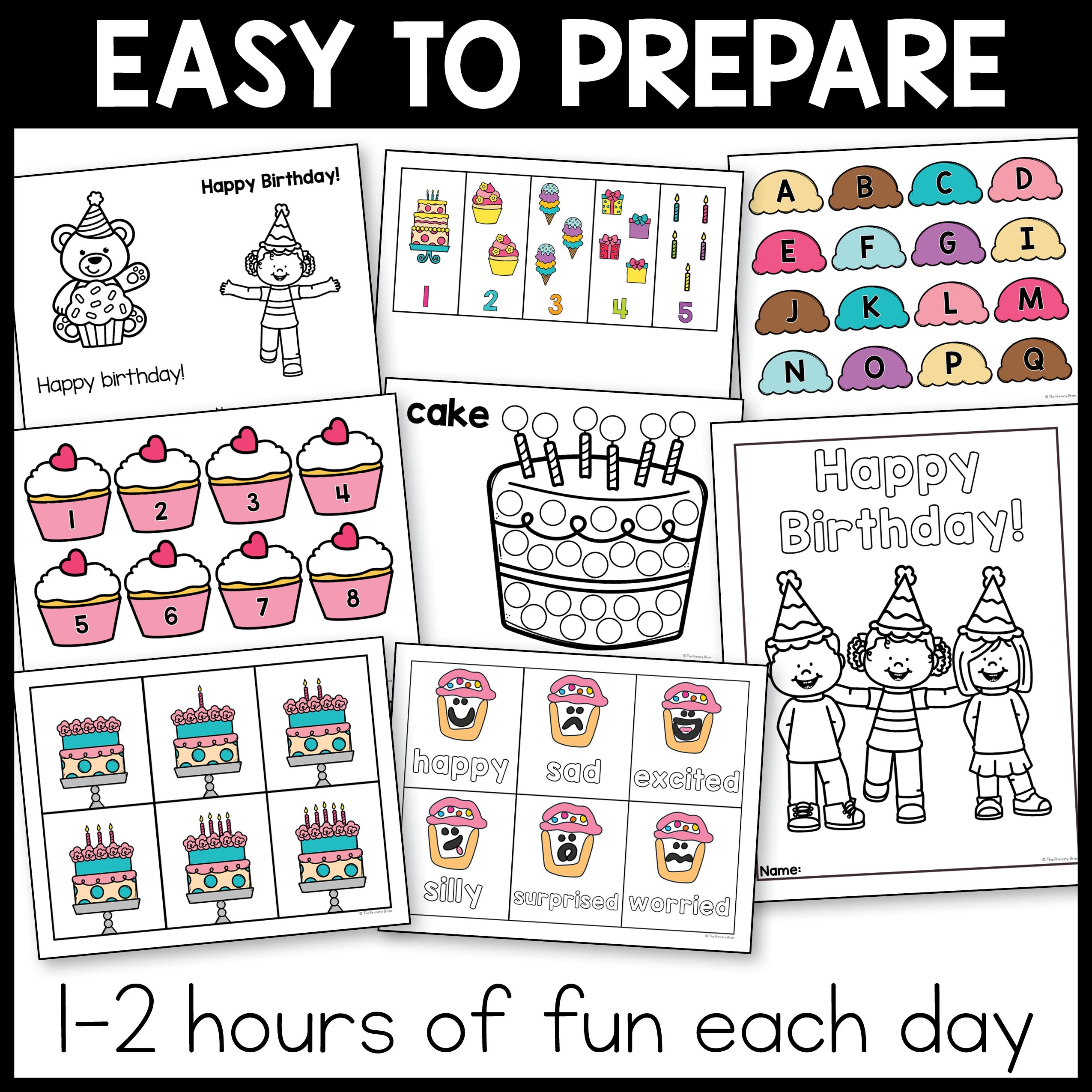 Birthday Celebration Toddler Activities Tot School Lesson Plans ...