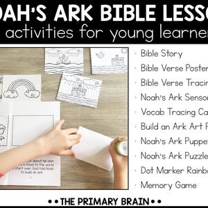 Noah's Ark Bible Lesson: Sunday School Activities (digital Download) - Etsy