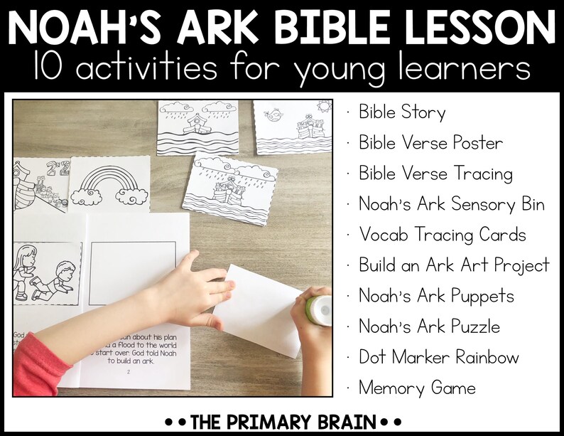 Noah's Ark Bible Lesson: Sunday School Activities (digital Download) - Etsy