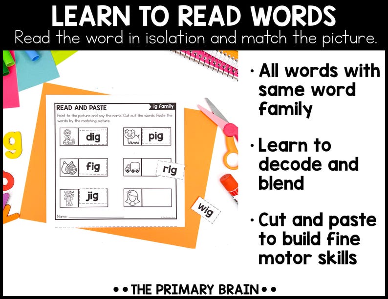 CVC Words Reading Practice Printable Worksheets | NO PREP Phonics ...