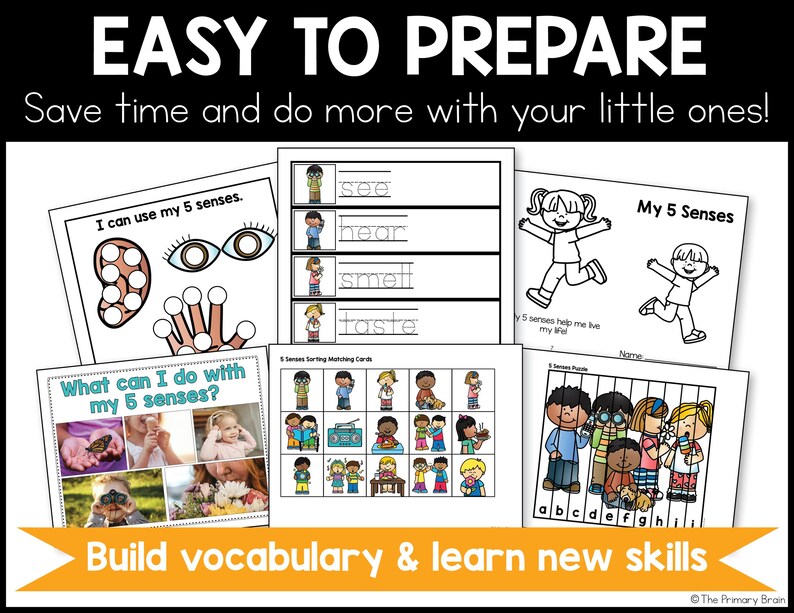 5 Senses Preschool Activities: Preschool & Prek Lesson Plans and ...
