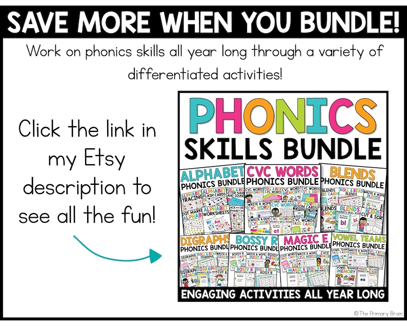Long Vowel Teams Phonics Skills Bundle, Hands-on Independent Practice ...