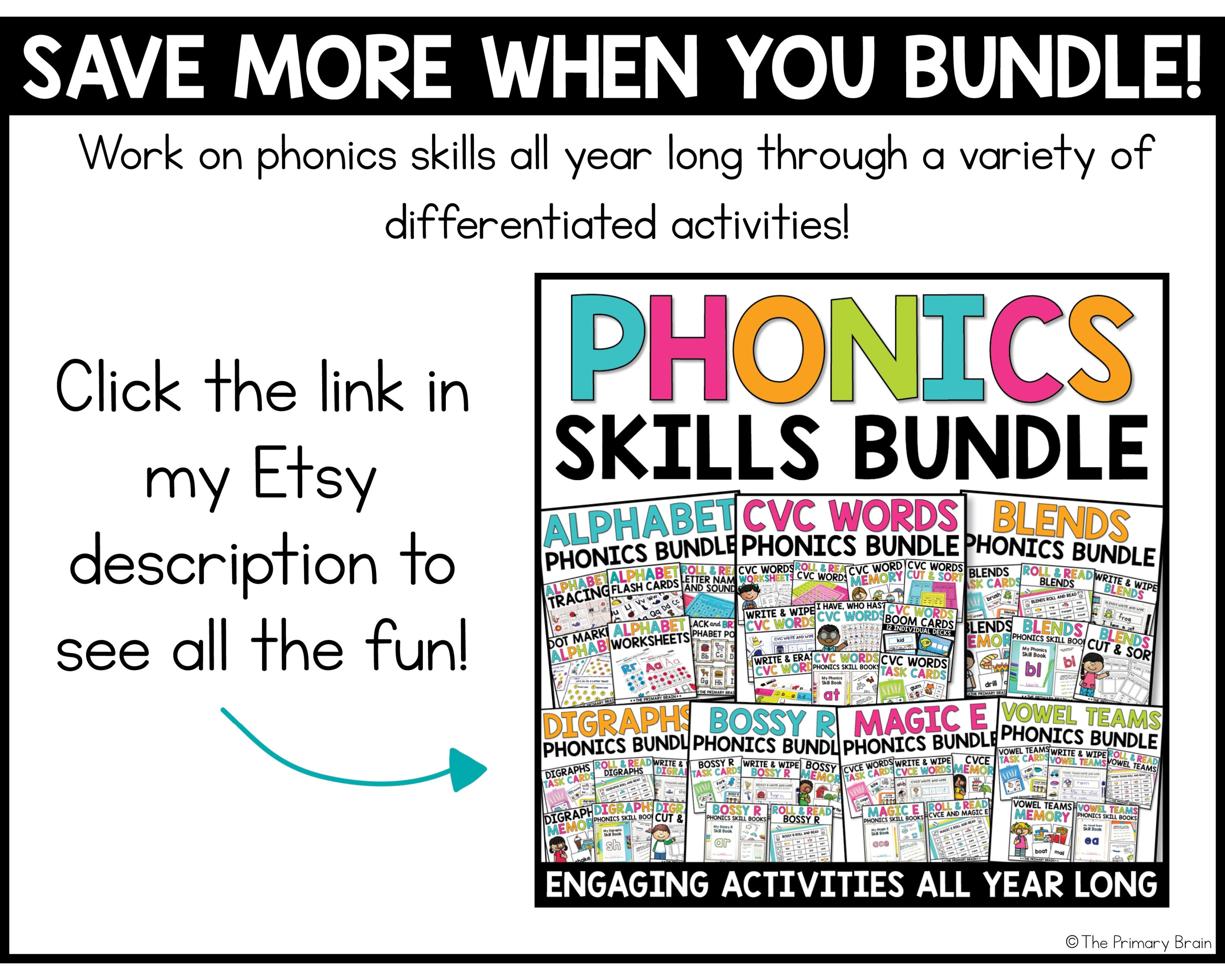 Long Vowel Teams Phonics Skills Bundle, Hands-on Independent Practice ...