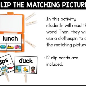 Digraphs Clip Cards for Phonics Task Card Boxes, Literacy Centers ...