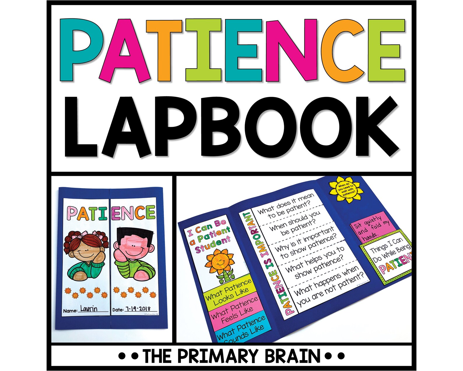 Patience Lapbook Activity, Social Emotional Learning Writing Craft - Etsy