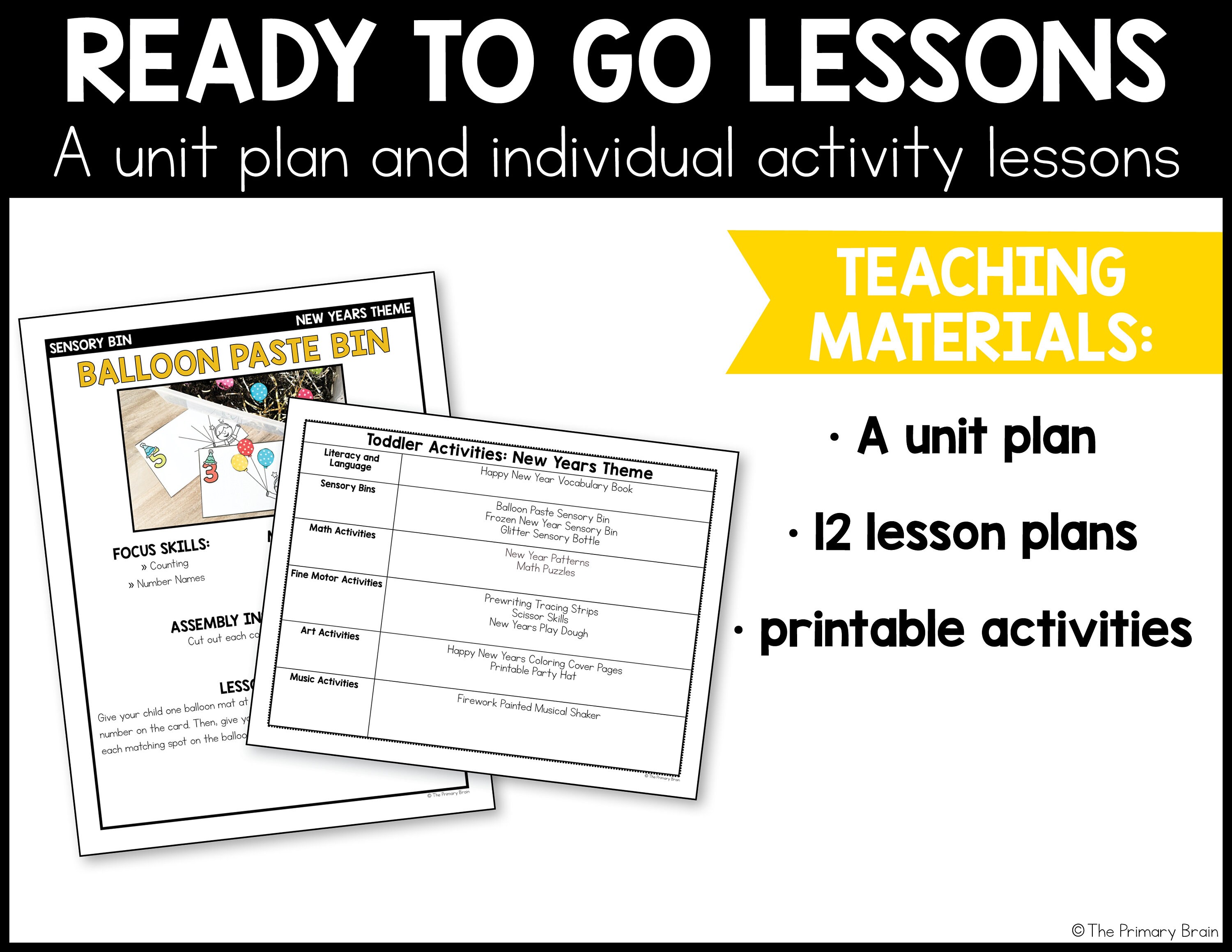 New Years Toddler Activities Tot School Lesson Plans Homeschool ...