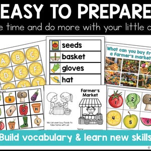 Farmer's Market Preschool Curriculum: Fruits & Vegetables Activities ...