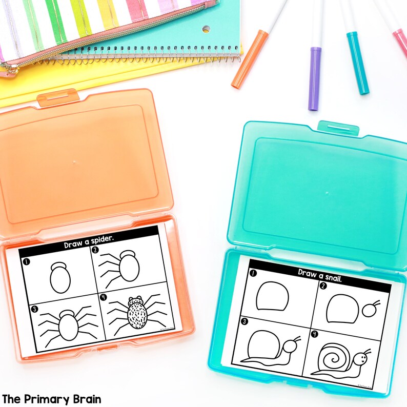 Directed Drawing Task Cards | Learn to Draw Printable Activities ...