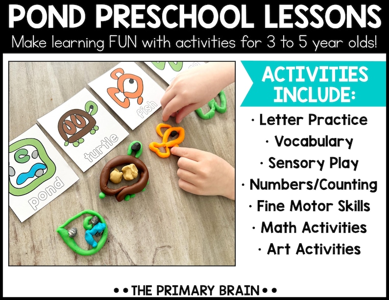 Pond Life Cycle Preschool Curriculum With Lesson Plans: 23 Activities ...