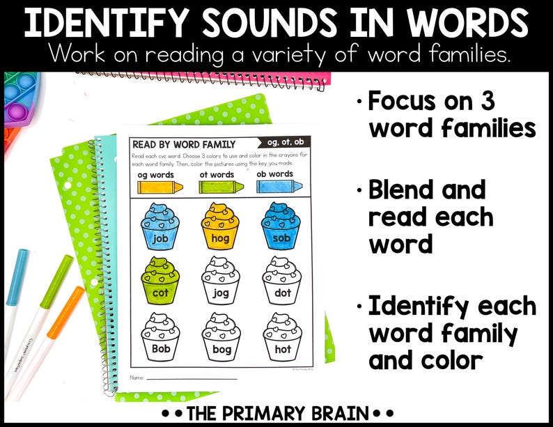 CVC Words Reading Practice Printable Worksheets | NO PREP Phonics ...