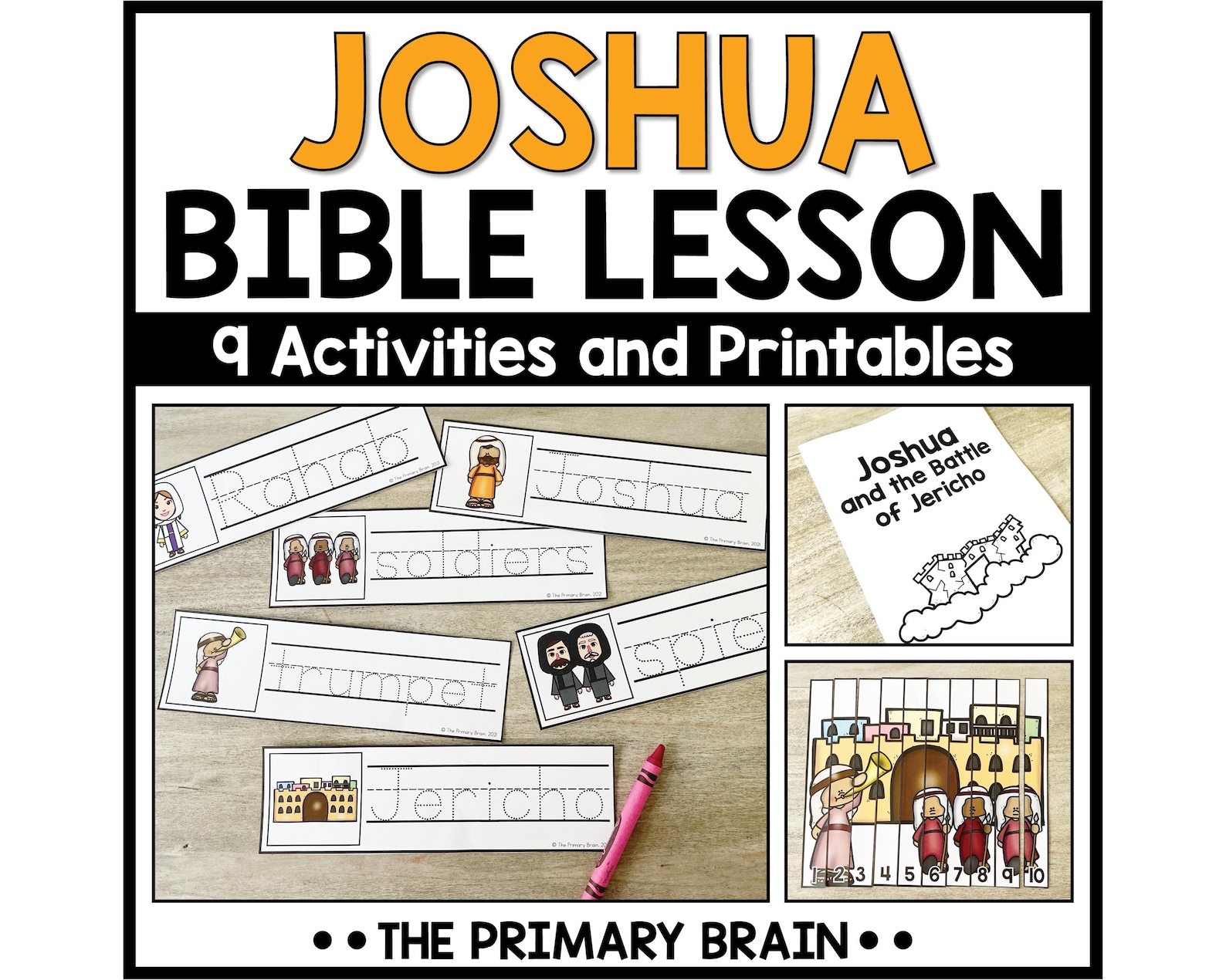 Joshua and the Battle of Jericho Bible Lesson: Cut & Paste Activity ...
