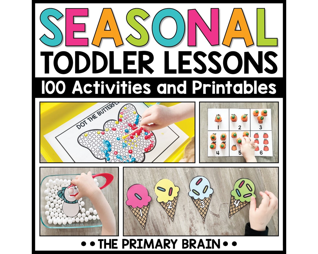 Seasonal Toddler School BUNDLE | 4 Seasons Lesson Plans | Homeschool ...