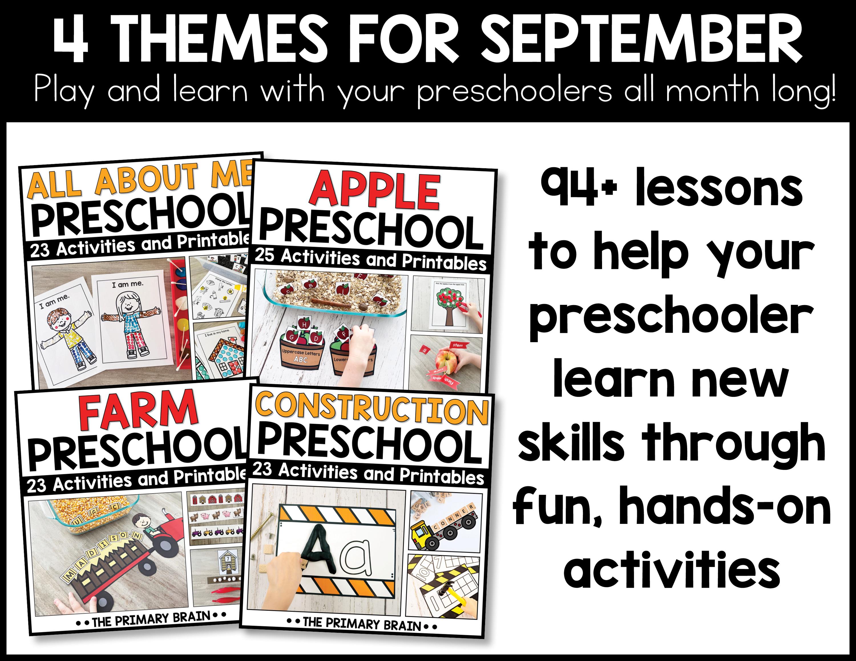 September Preschool Curriculum Lesson Plans and Activities for Kids ...