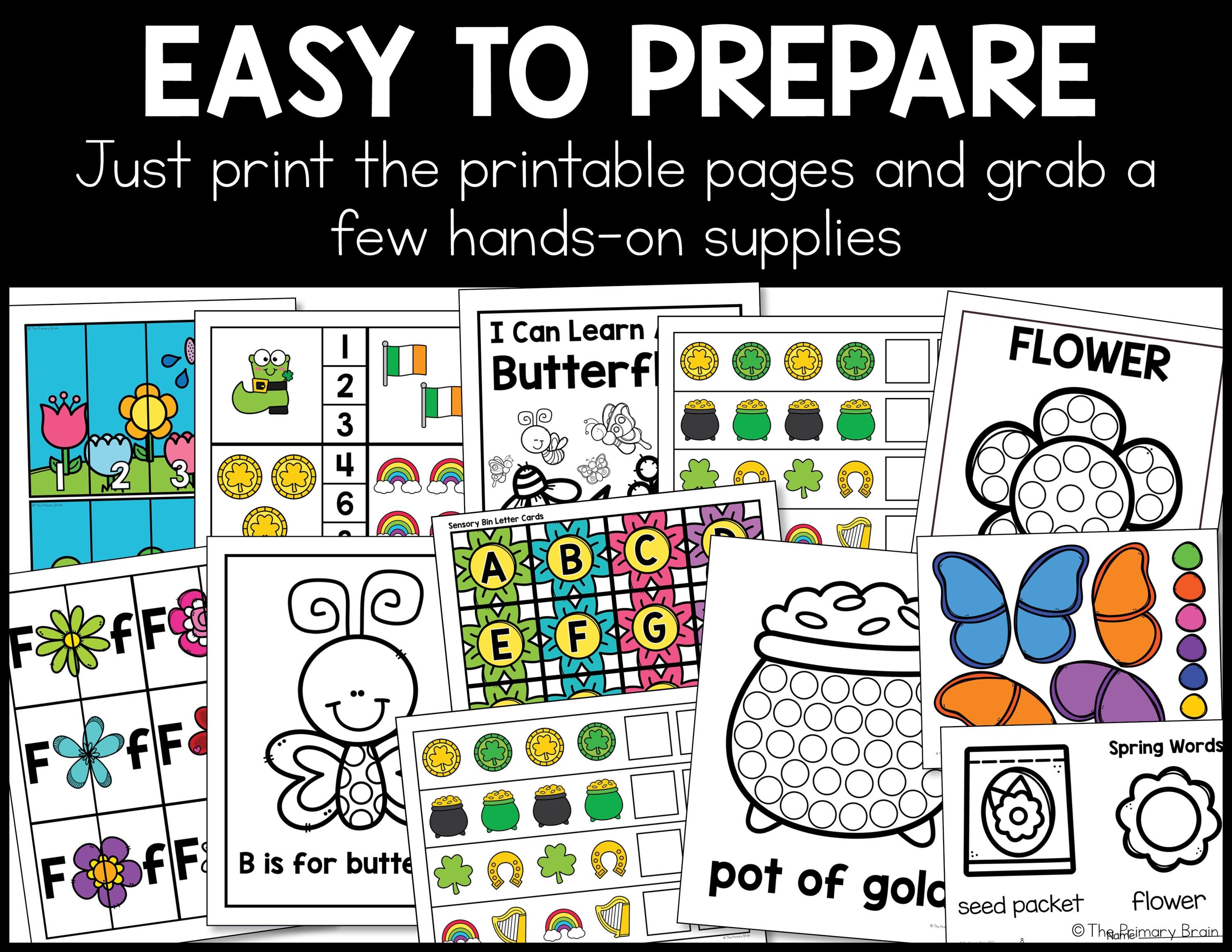 March Toddler Activities, Preschool Curriculum and Lesson Plans for ...