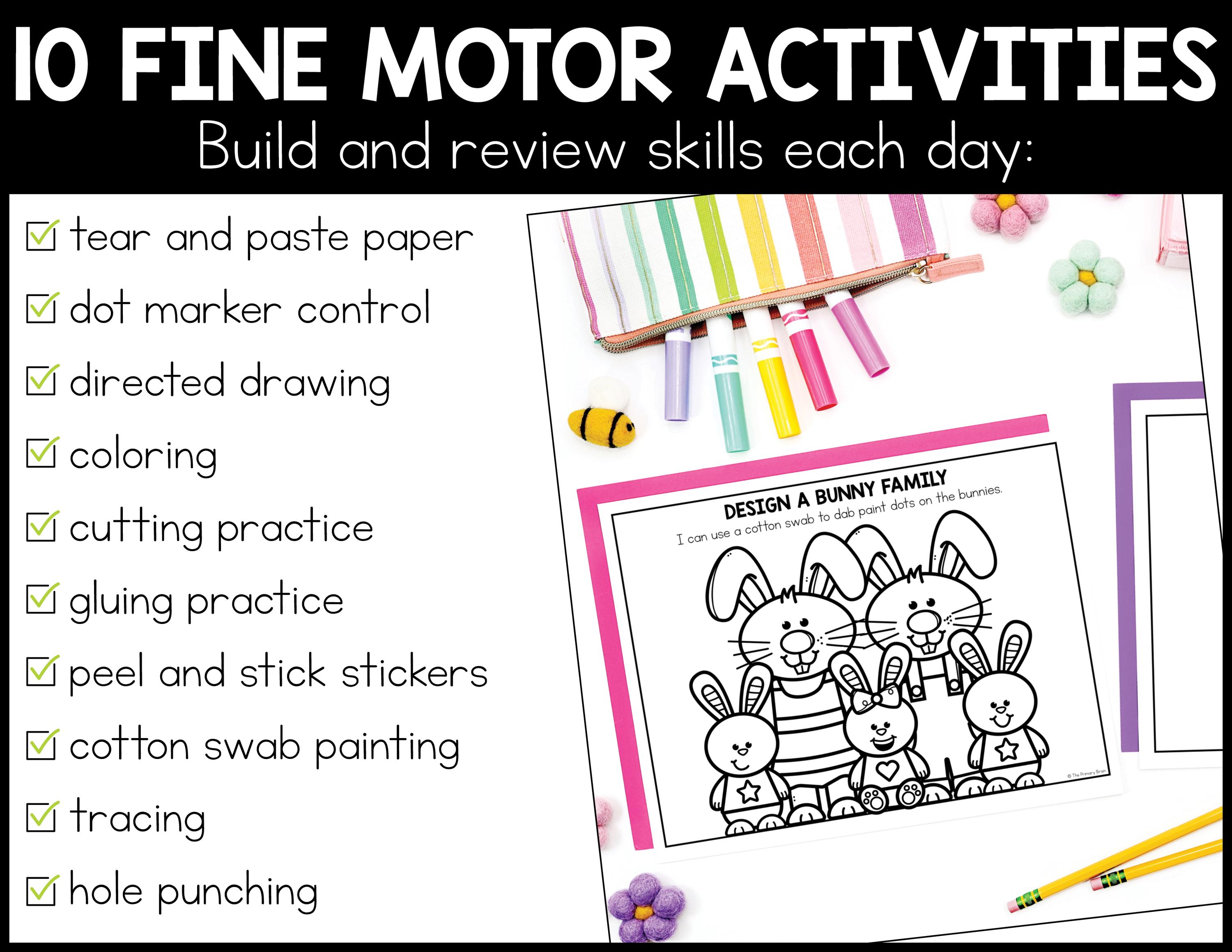 Easter No Prep Fine Motor Worksheets for Preschool and Kindergarten - Etsy