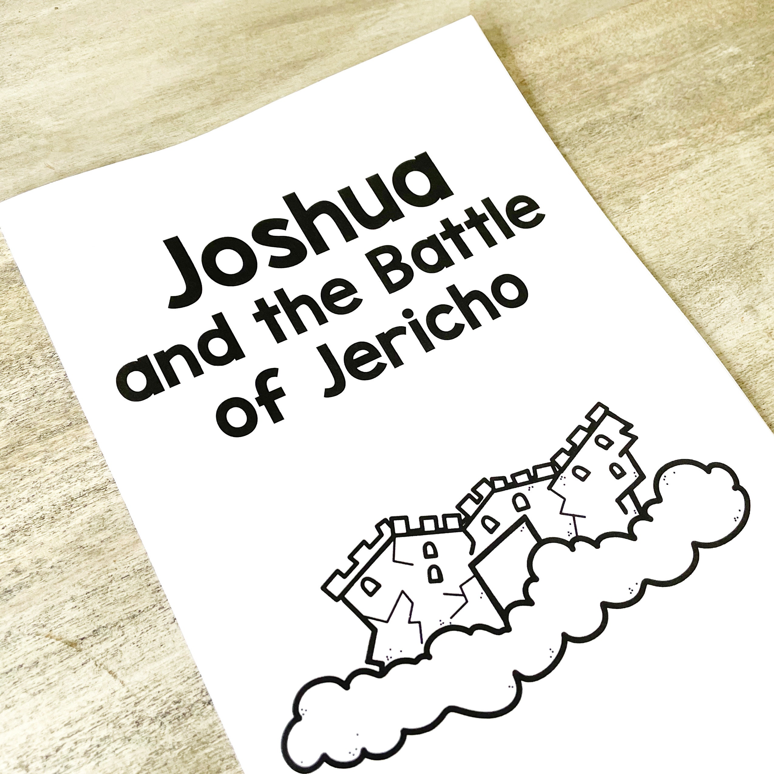 Joshua and the Battle of Jericho Bible Lesson: Cut & Paste Activity ...
