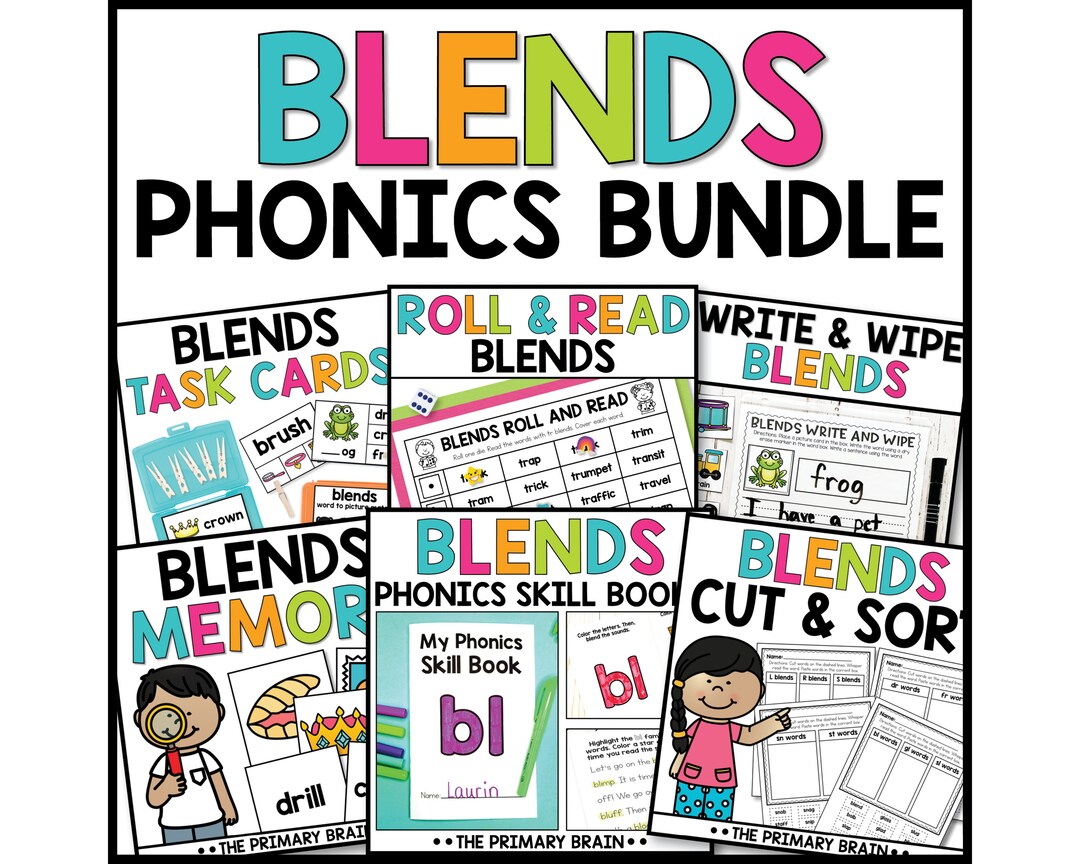 Blends Phonics Skills Bundle, Hands-on Independent Practice for ...