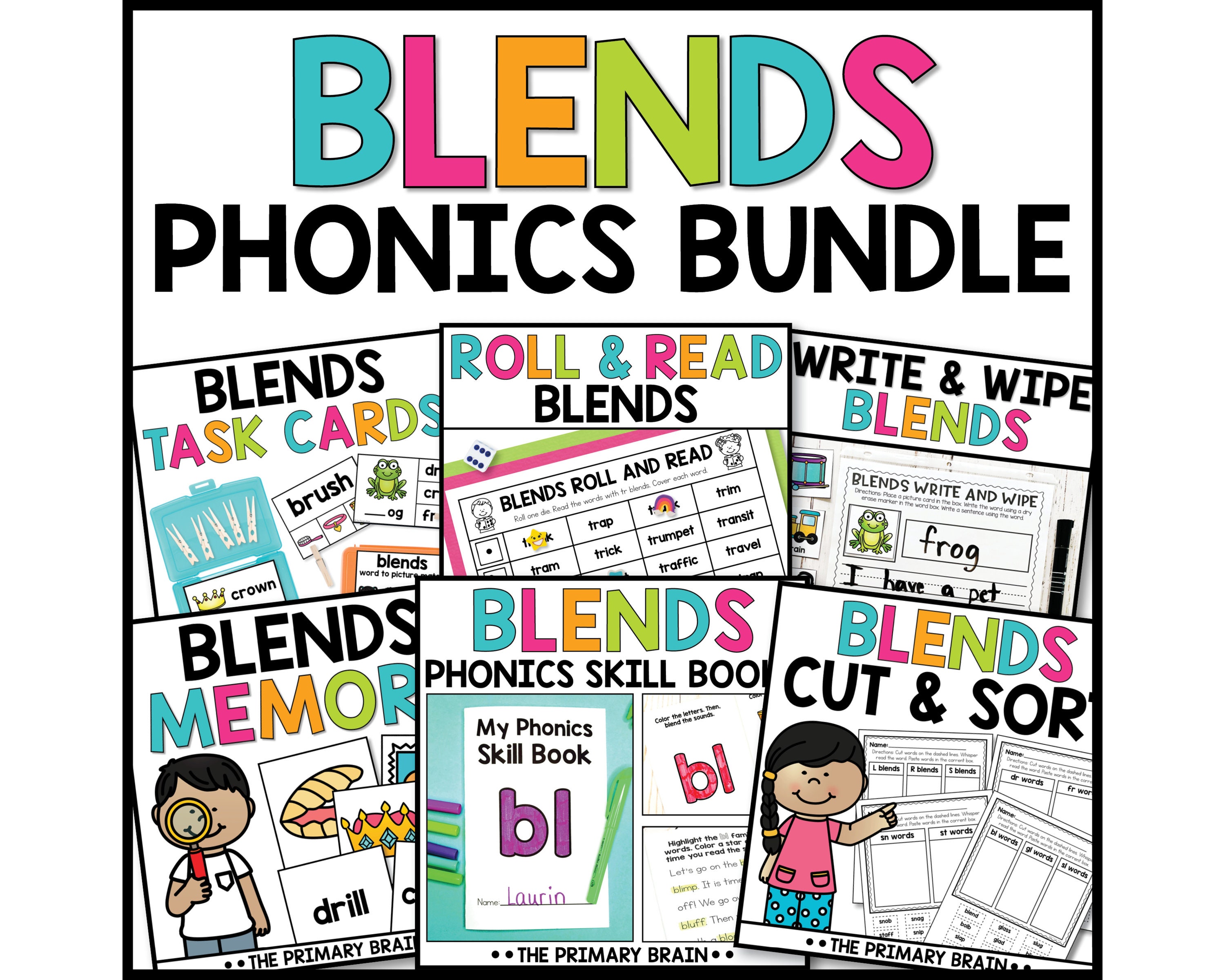 Blends Phonics Skills Bundle, Hands-on Independent Practice for ...
