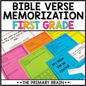 Bible Verse Memorization Pack for First Grade | Sunday School Memory ...