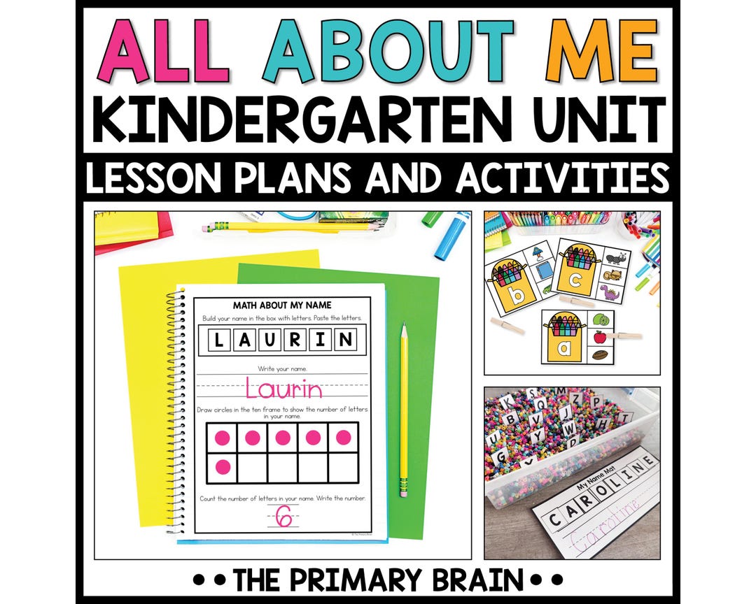All About Me Themed Kindergarten Curriculum - A Week of Thematic Lesson ...