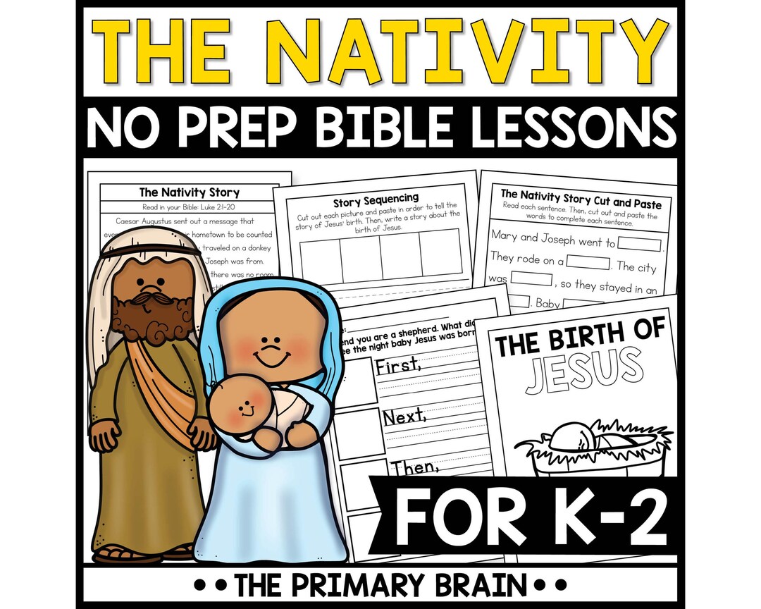 Nativity Bible Story Lesson: the Birth of Jesus Activities (digital ...
