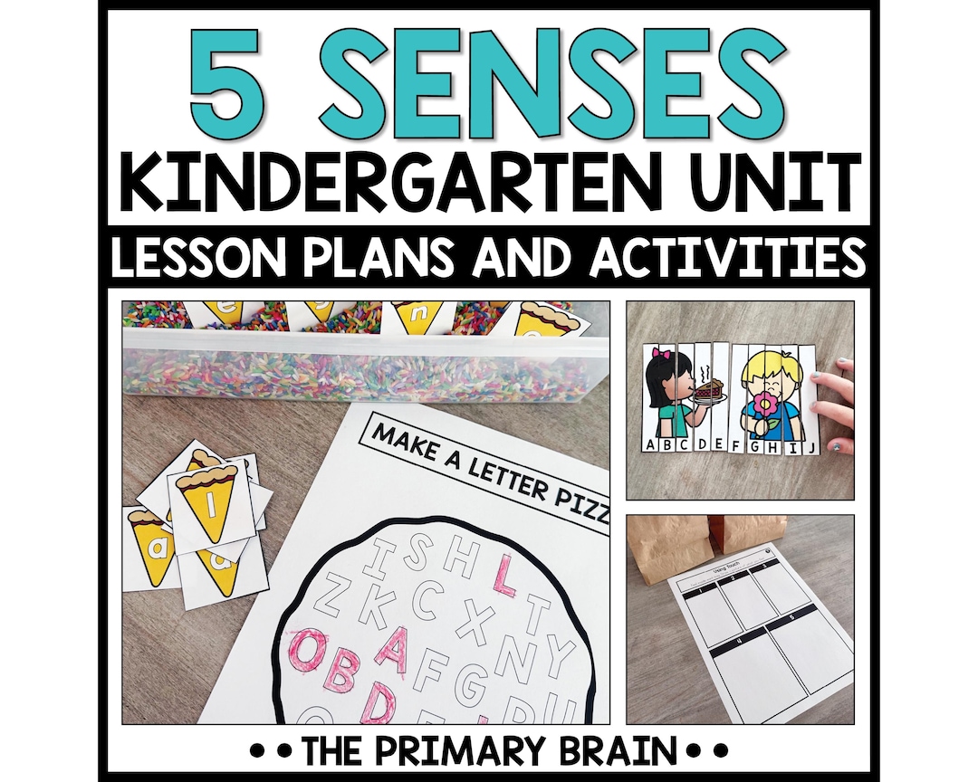 5 Senses Kindergarten Curriculum - A Week of Thematic Lesson Plans - Etsy