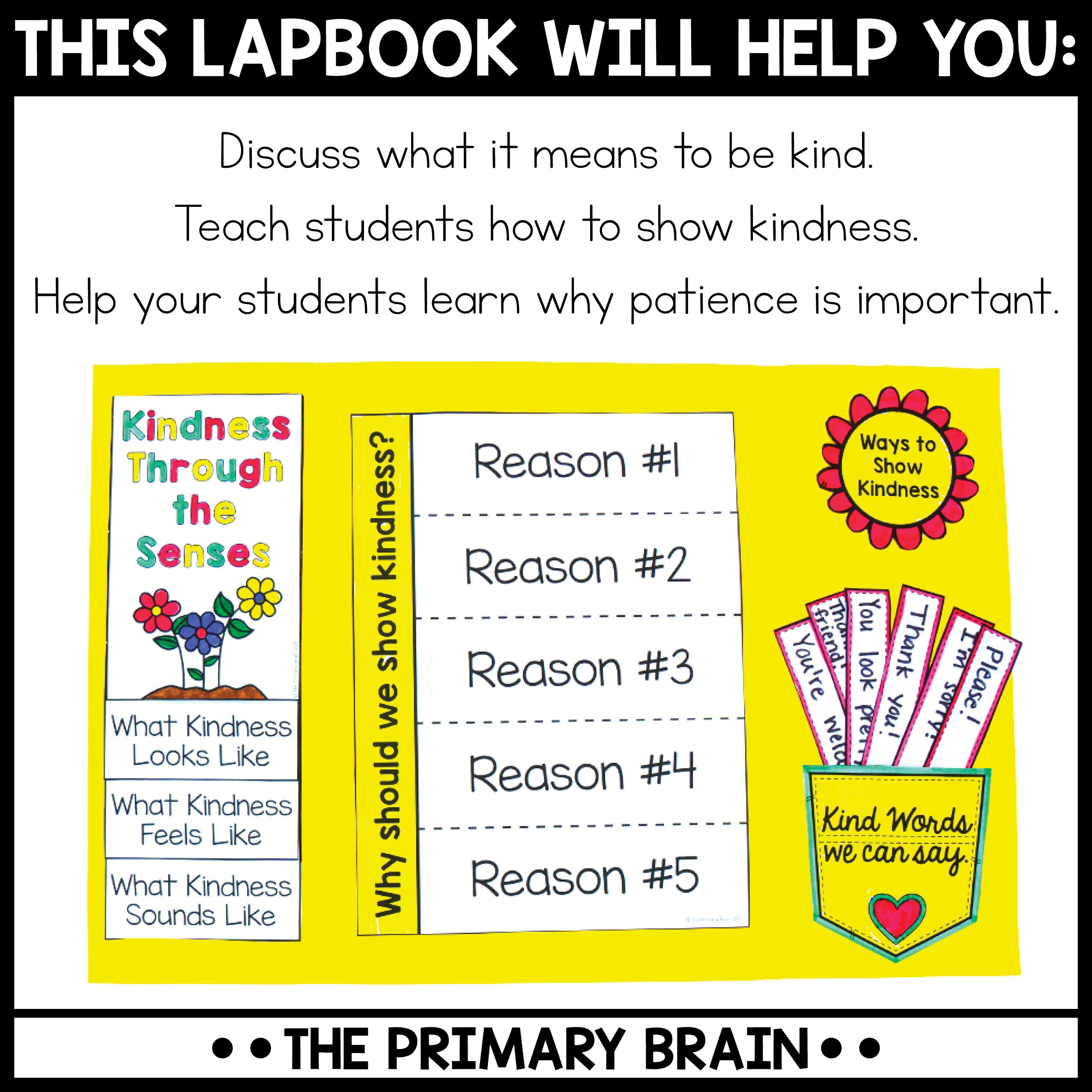 Kindness Lapbook Activity, Social Emotional Learning Writing Craft - Etsy