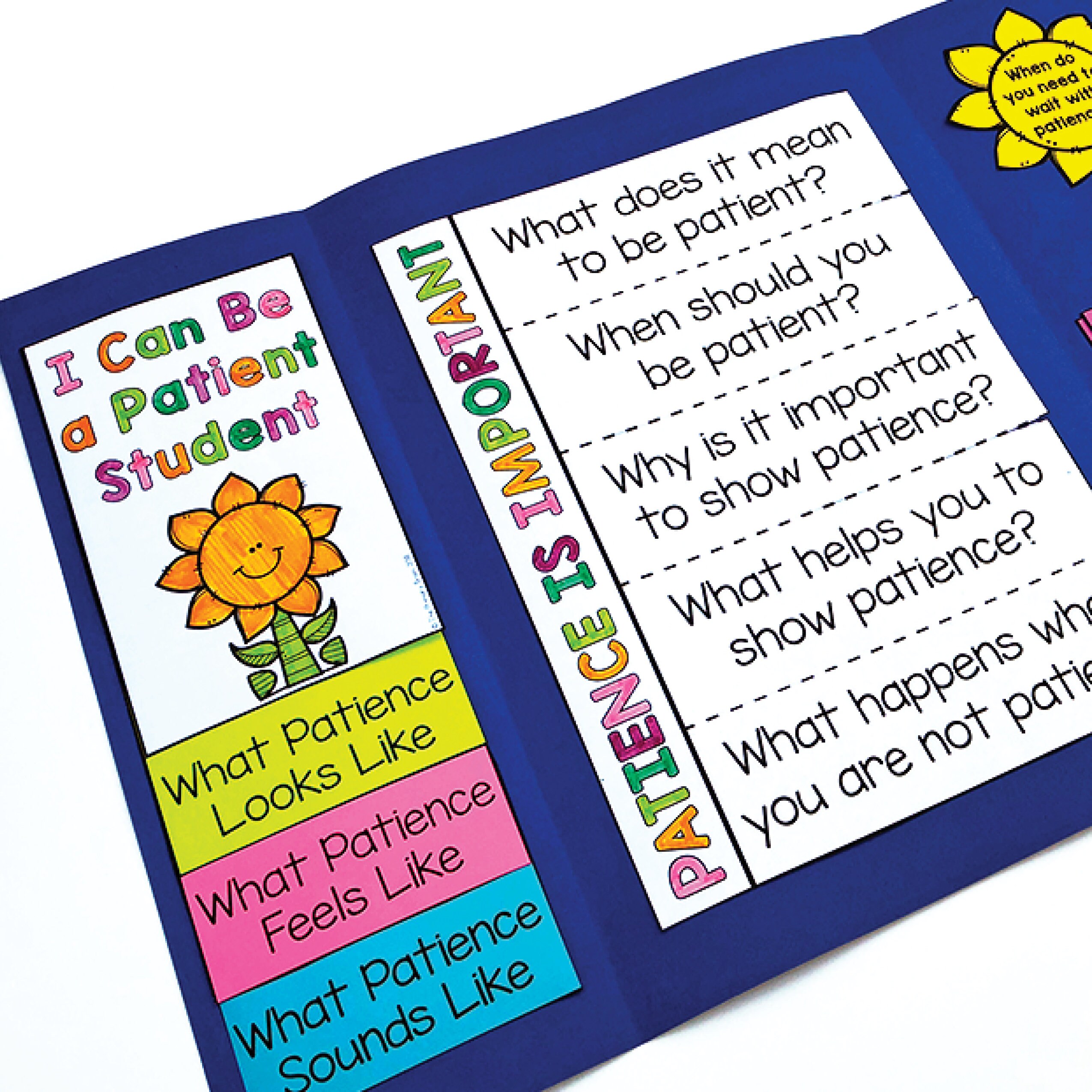 Patience Lapbook Activity, Social Emotional Learning Writing Craft - Etsy